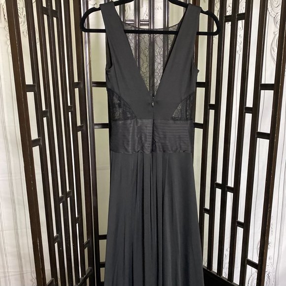 BCBGMaxAzria | Dresses | Bcbg Max Azaria Black Gown With Lace | Poshmark
